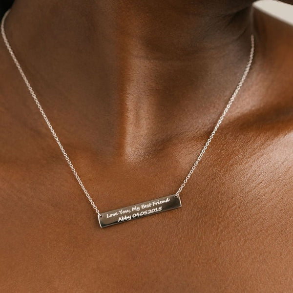 Best friend bar necklace store